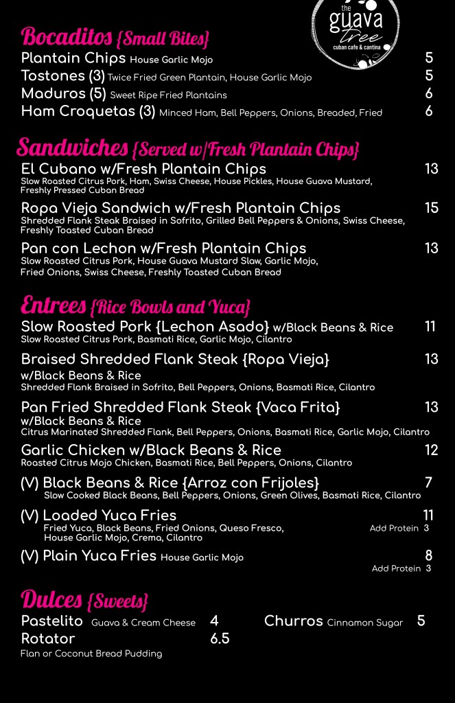menu-Order at counter – The Guava Tree Cuban Cafe & Cantina
